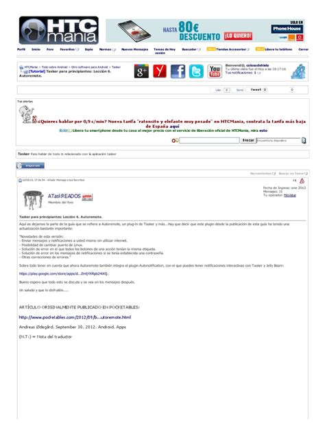 tutorial tasker para principiantes lección 6 autoremote pdf