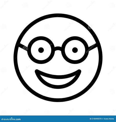 Nerd Emoji Icon Design Ready For Premium Use Vector Stock Vector