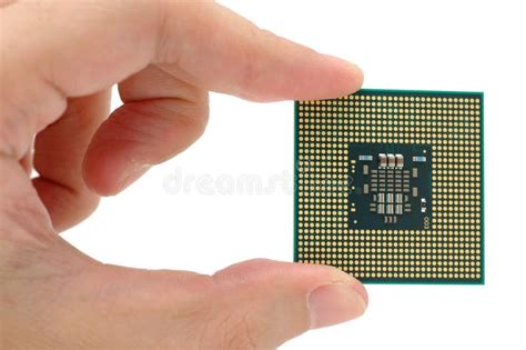 Hand Holding A CPU Stock Image Image Of Technology White