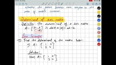 Determinant Of Matrix Opt Math Class 10 Nepal Youtube