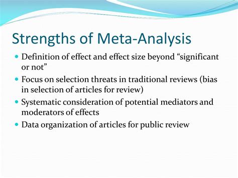 Ppt Meta Analysis Of Research Powerpoint Presentation Free Download