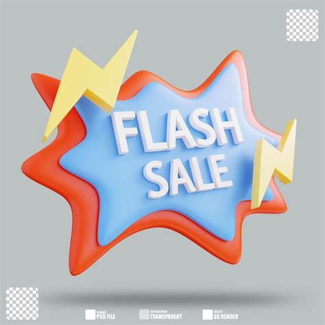 Premium Psd 3d Illustration Flash Sale 3