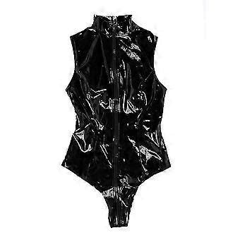 Women Sexy Latex Wet Look Front Zip Vinyl Bodysuit Teddy Pvc Catsuit Night Clubwear Jie Fruugo NO
