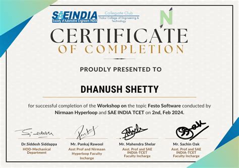 Dhanush S Shetty On Linkedin Workshopcompletion Festosoftware