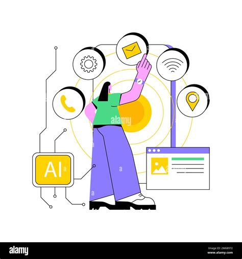 intelligent interface abstract concept vector illustration interactive