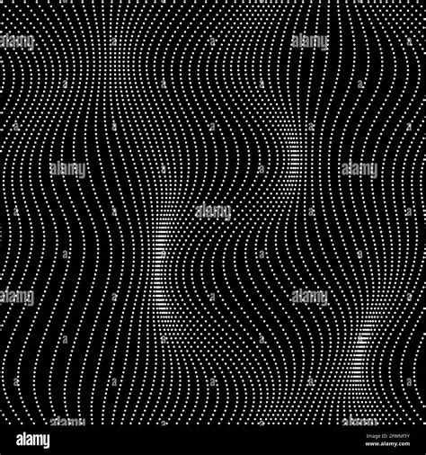 Seamless Wavy Array Of Dots Pattern For Print Or Digital Use Stock