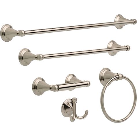 Delta Windemere 24 In Brushed Nickel Wall Mount Double Towel Bar 79625