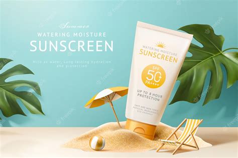 Premium Vector Sunscreen Ad Template