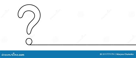 Question Mark Continuous Line One Line Drawing Isolated Vector Illustration Stock Vector