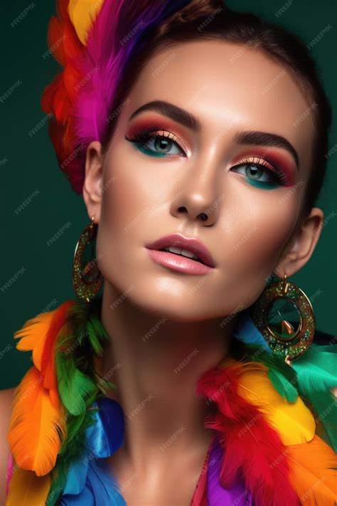 Premium Ai Image Cropped Shot Of A Beautiful Woman Wearing Colorful