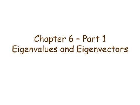 Application Of Eigenvalues And Eigenvectors Understanding Concepts