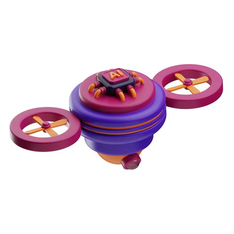 Artificial Intelligence Drone Illustration 3d 26823948 Png