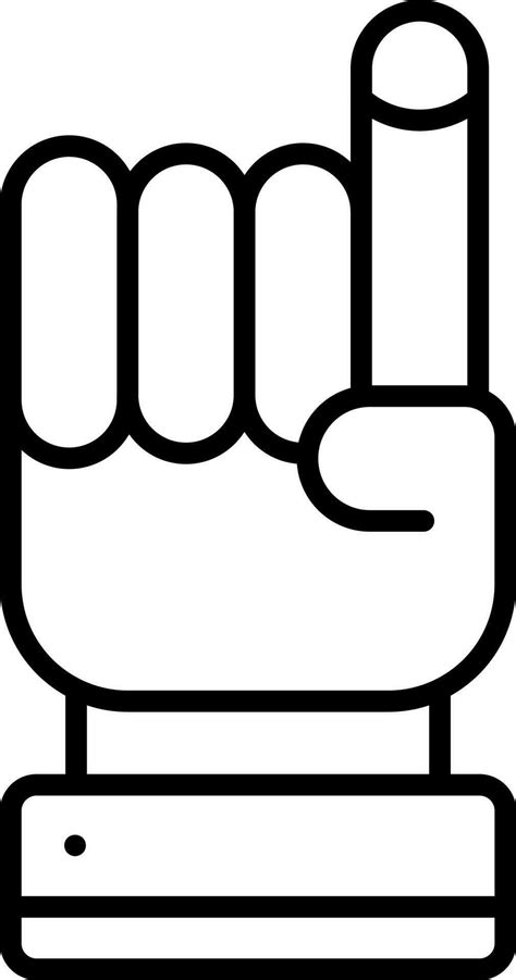 Black Outline Index Finger Icon Or Symbol 24198666 Vector Art At Vecteezy