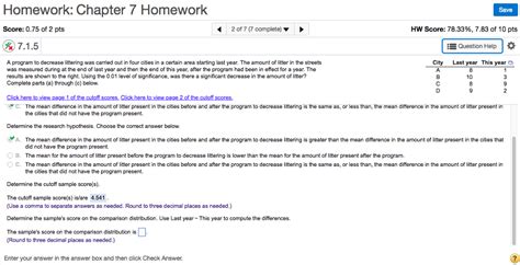 Solved Homework Chapter 7 Homework Score 0 75 Of 2 Pts 2