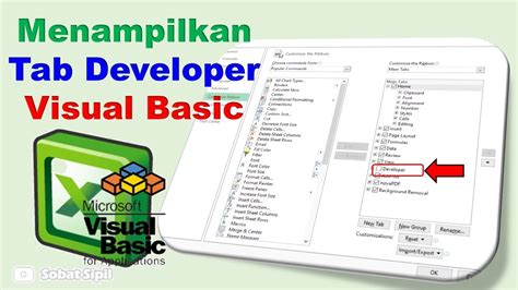 VBA Excel Menampilkan Tab Developer Visual Basic YouTube