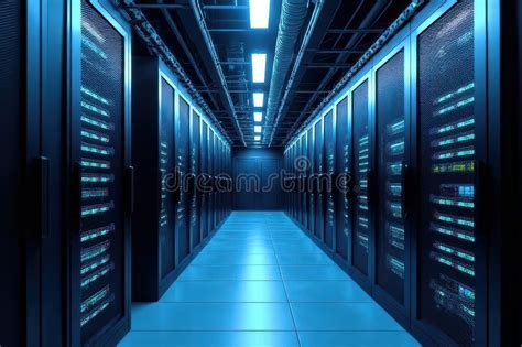 Server Infrastructure Collocation Data Center Networking Arrangement Stock Illustration