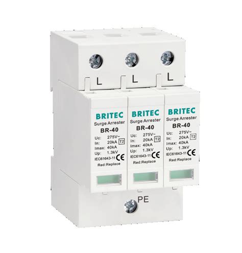 Br 40 3p Type 2 Spd Surge Arrester Lightning Arrestor Surge Protection