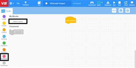 Using My Blocks In Vexcode V Vex Library