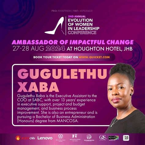 Gugu Xaba Who Is The Executive Assistant To The Coo Sabc Will Be There
