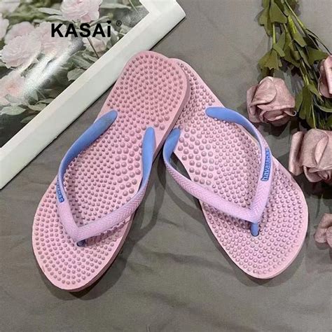 Kasai Massage Feet Bottom Flip Flops Foot Massage Healthy Slippers Lady
