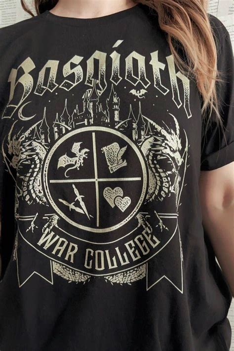 Basgiath War College T Shirt Fourth Wing Merch Caffeineandcurses