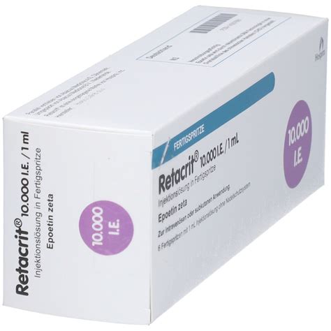 Retacrit 10 000 I E 1 0 Ml Inj L I E Fertigspr 6 St Mit Dem E Rezept