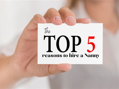Top 5 Reasons To Hire A Nanny According To Tna The Nanny Authority