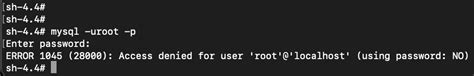 Fix Mysql Docker Error 1045 28000 Access Denied For User Rootlocalhost Using Password