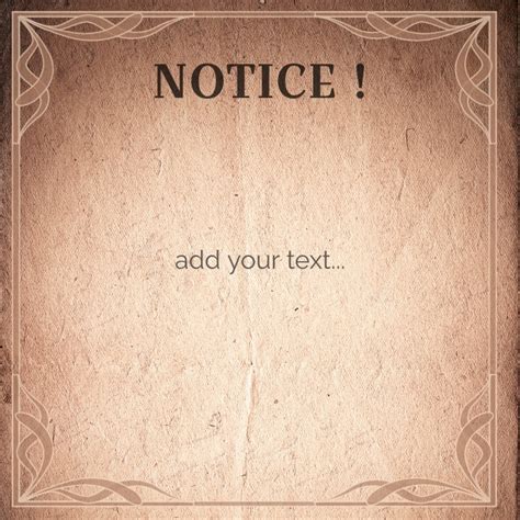 Notice Template Postermywall