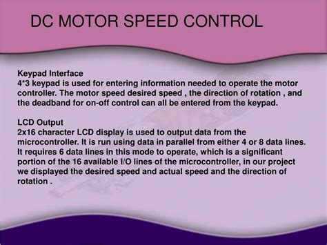 Ppt Dc Motor Speed Control Powerpoint Presentation Free Download Id