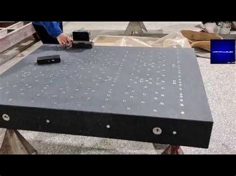 Inspection Flatness Of Precision Granite Machine Base Youtube