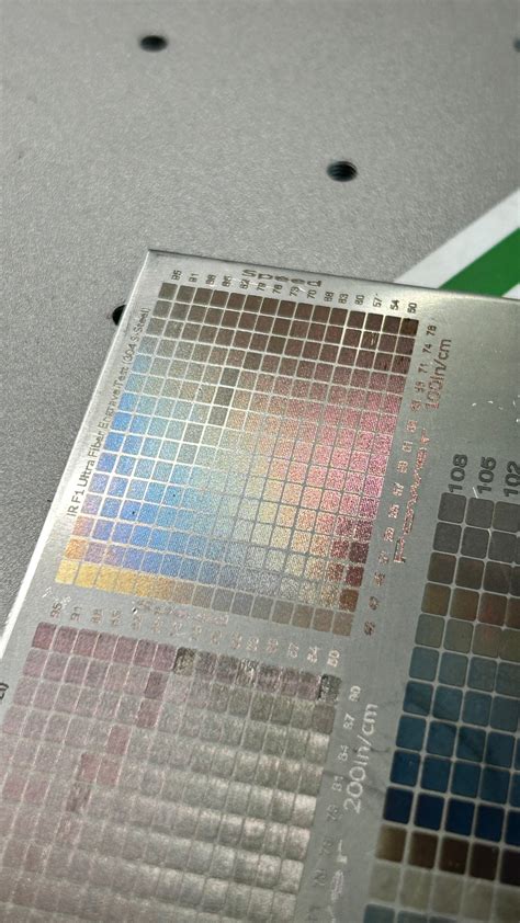 Xtool F1 Ultra Fiber Test Grid Color Engraving Stainless Steel Copper