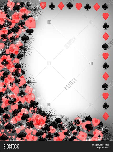 3d Playing Cards Suits Border Image And Photo Bigstock