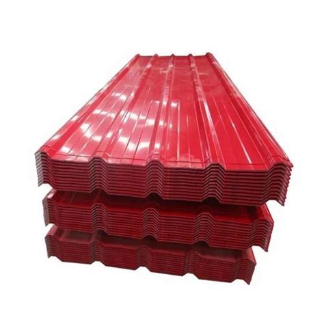 Colour Coated Roofing Sheet Stainless Steel Customized Size Red Color