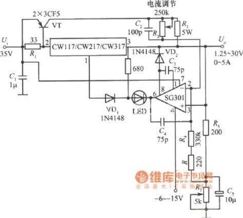 Constant Voltage Source Constant Current Source Circuit Consisting Of CW117 Power Supply