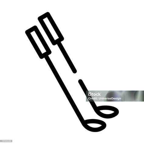 골프 스틱 얇은 라인 아이콘 비즈니스 개념 격리 개요 기호에서 스포츠 장비 선형 아이콘 웹 디자인 및 앱에 대한 벡터 그림 기호 요소입니다 0명에 대한 스톡 벡터 아트 및