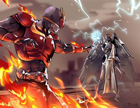 Kamen Rider Kuuga And Metatron Kamen Rider And 2 More Drawn By Prog