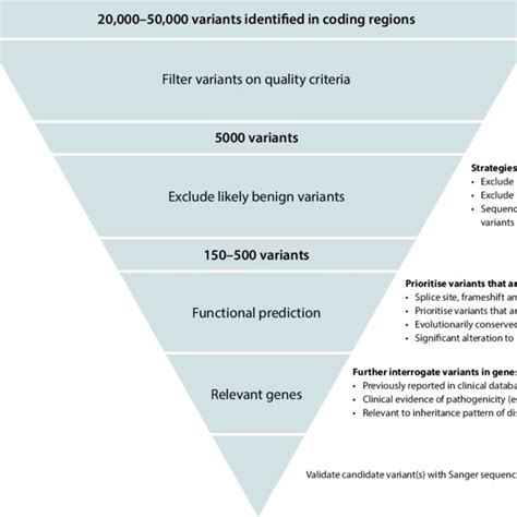 An Example Of A Variant Filtering Process For Exome Sequencing Data