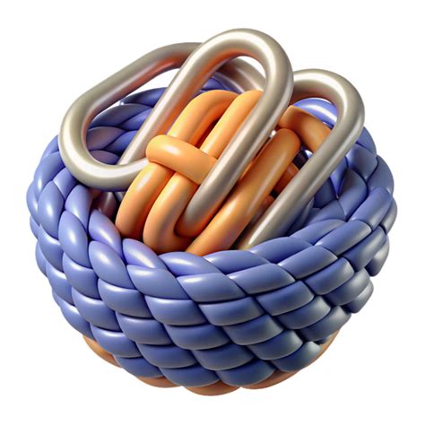 Abstract Knotted Forms 3d Render Of Intertwined Shapes 55139951 Png