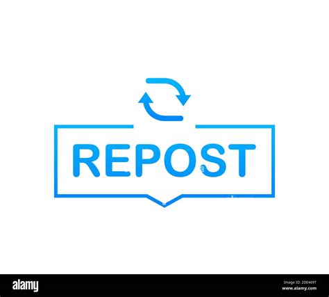 Repost Icon Repost Label On White Background Social Media Vector Stock Illustration Stock