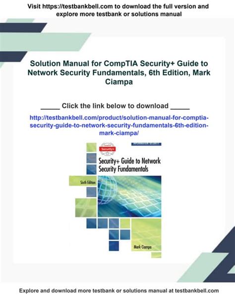Solution Manual For Comptia Security Guide To Network Security Fundamentals 6th Edition Mark