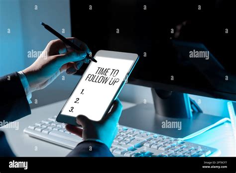 Writing Displaying Text Time To Follow Upenquiry Of The Previous Task Or Information