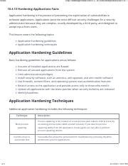 Application Hardening Guidelines And Techniques For Secure Course Hero