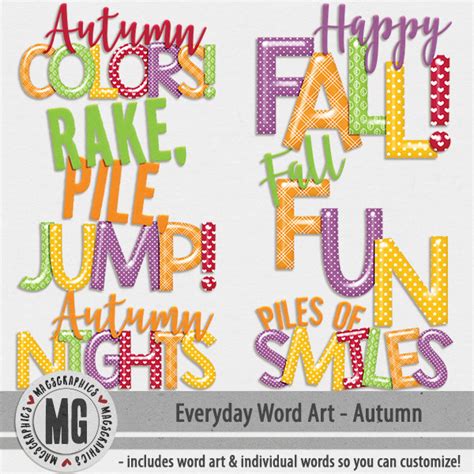 Everyday Word Art Autumn Digital Art