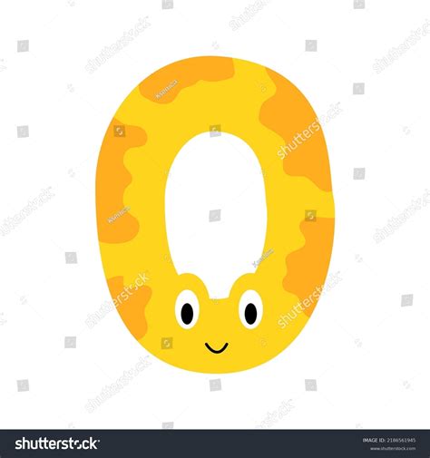 Letter O Symbol Monster Alphabet Isolated Stock Vector Royalty Free