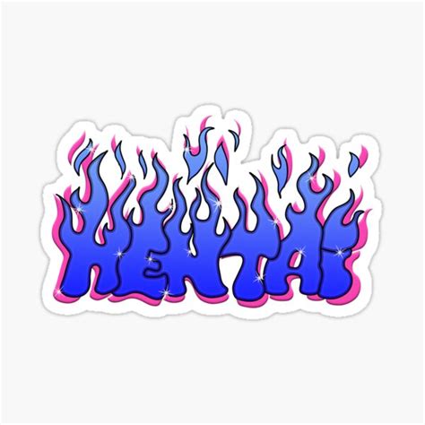 Anime Hentai Word Logo Sticker For Sale By Fridars Redbubble