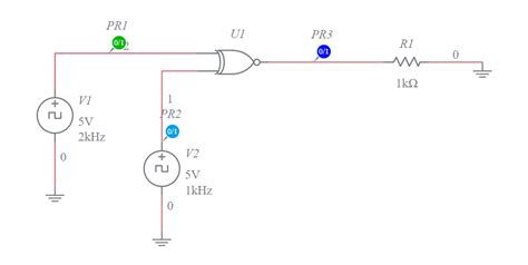 XNOR Gate Circuit Multisim Live