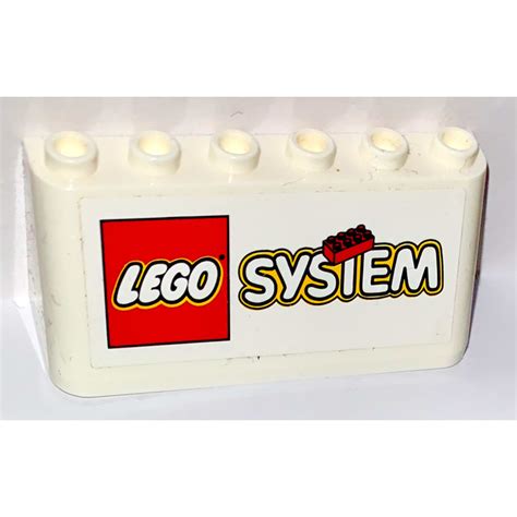 Lego Windscreen 2 X 6 X 2 With Lego System Logo Sticker 4176 Brick