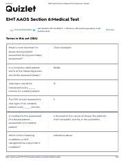 EMT AAOS Section 6 Medical Test Flashcards Quizlet Pdf 4 18 2021 EMT AAOS Section 6 Medical