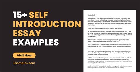 Introduction Essay Examples About Yourself